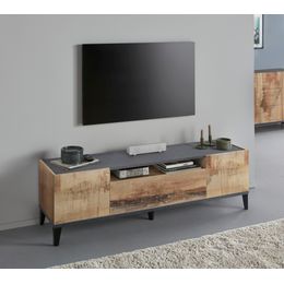 TV-Board Inosign "sunrise" Sideboards Gr. B/H/T: 160 cm x 47 cm x 40 cm, 1, schwarz (ahorn pereira, schiefer) TV-Lowboards
