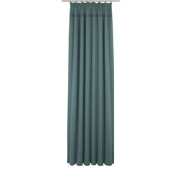 Vorhang WIRTH "Wiessee" Gardinen Gr. 375 cm, Kräuselband, 150 cm, grün Kräuselband