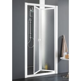 Dusch-Falttür FORTE "Domino" Duschtüren Gr. B/H: 88 cm x 185 cm, beidseitig montierbar, ohne Antikalk-Versiegelung, weiß Duschen