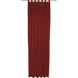 Vorhang WIRTH "Dim out" Gardinen Gr. 205 cm, Schlaufen, 142 cm, rot Schlaufen