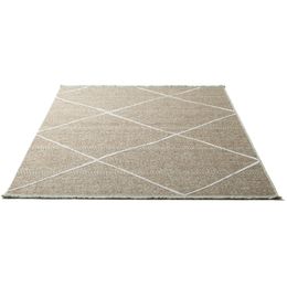Teppich Sansibar "Braderup" Teppiche Gr. B/L: 80 cm x 150 cm, 2 mm, 1 St., beige Schurwollteppiche