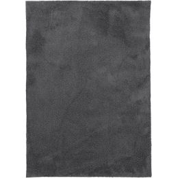 Hochflor-Teppich CarpetFine "Silky" Teppiche Gr. B/L: 140 cm x 200 cm, 20 mm, 1 St., grau Esszimmerteppiche