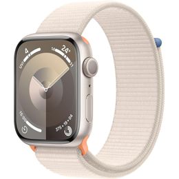 Smartwatch Apple "Watch Series 9 GPS Aluminium 45mm" Smartwatches beige (polarstern) Fitness-Tracker