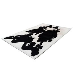 Fellteppich Arte Espina "Rabbit Animal 500" Teppiche Gr. B/L: 160 cm x 230 cm, 30 mm, 1 St., schwarz-weiß (schwarz, weiß) Esszimmerteppiche