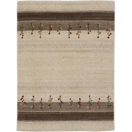 Wollteppich CarpetFine "Gabbeh Loom Lori" Teppiche Gr. B/L: 90 cm x 160 cm, 15 mm, 1 St., braun Schurwollteppiche