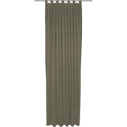 Vorhang WIRTH "Trondheim B" Gardinen Gr. 245 cm, Schlaufen, 132 cm, grau (taupe) Schlaufen