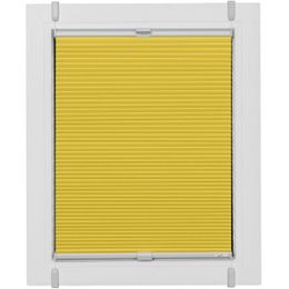 Plissee SUNLINES "Start-up Style Honeycomb" Plissees Gr. 205 cm, zweiseitig verschiebbar, 89 cm, gelb (senf, weiß, weiß) Plissees ohne Bohren