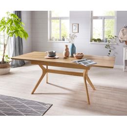 Esstisch Home Affaire "Klara" Tische Gr. B/H/T: 160 cm x 76 cm x 90 cm, Eiche geölt, beige (natur, natur, natur) Esstische rechteckig