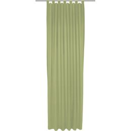 Vorhang WIRTH "Uni Collection light" Gardinen Gr. 265 cm, Schlaufen, 142 cm, grün Schlaufen