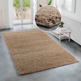 Hochflor-Teppich Bruno Banani "Shaggy Soft" Teppiche Gr. B/L: 240 cm x 320 cm, 30 mm, 1 St., braun Esszimmerteppiche gewebt, Uni Farben, besonders weich und kuschelig