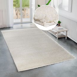 Hochflor-Teppich Bruno Banani "Shaggy Soft" Teppiche Gr. B/L: 160 cm x 230 cm, 30 mm, 1 St., beige (creme) Esszimmerteppiche