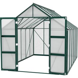 Gewächshaus Vitavia "Domus 9900" Gewächshäuser Gr. B/H/T: 257 cm x 253,9 cm x 387 cm, grün (smaragdgrün) Gewächshäuser