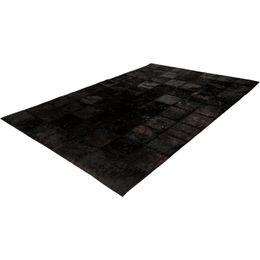 Lederteppich my home "Toska" Teppiche Gr. B/L: 160 cm x 230 cm, 5 mm, 1 St., schwarz Esszimmerteppiche