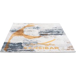Teppich Sansibar "Keitum 012" Teppiche Gr. B/L: 130 cm x 190 cm, 3 mm, 1 St., bunt (goldfarben, multi) Esszimmerteppiche