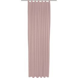 Vorhang WIRTH "Uni Collection" Gardinen Gr. 385 cm, Schlaufen, 142 cm, rosa Schlaufen nach Maß