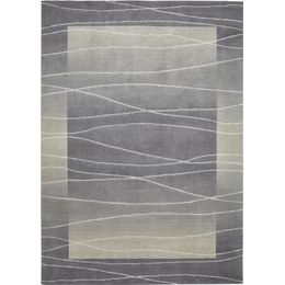Wollteppich LUXOR living "Lineo" Teppiche Gr. B/L: 250 cm x 300 cm, 14 mm, 1 St., silberfarben Schurwollteppiche