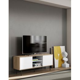 TV-Bank TemaHome "ALTITUDE" Sideboards Gr. B/H/T: 150,8 cm x 61,9 cm x 40 cm, 2, weiß (eichenfarbig, weiß) TV-Sideboards