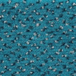 Vorwerk Teppichboden "Veloursteppich Passion 1006 (Riva)" Teppiche Gr. B/L: 500 cm x 600 cm, 6,7 mm, 1 St., blau (türkis) Teppichboden