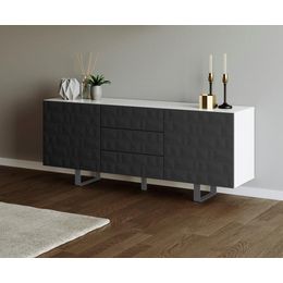 Sideboard DIVENTA Sideboards Gr. B/H/T: 165 cm x 67 cm x 45 cm, schwarz-weiß (weiß schwarz) Sideboards