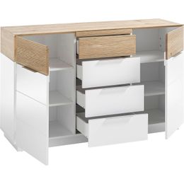 Sideboard MCA furniture "Dubai" Sideboards Gr. B/H/T: 136 cm x 83 cm x 40 cm, 4, weiß (weiß matt) Sideboards