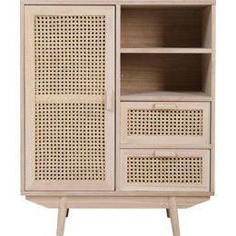 Sideboard Salesfever Sideboards Gr. B/H/T: 70 cm x 85 cm x 36 cm, Sideboard 70 x 36 cm Rattangeflecht, 2, beige (natur) Sideboards