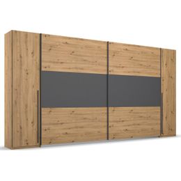 Dreh-/Schwebetürenschrank Rauch "Mood" Schränke Gr. B/H/T: 354 cm x 210 cm x 60 cm, 4 St., grau (eiche artisan, graumetallic) Kleiderschränke