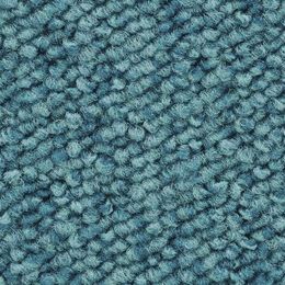 Vorwerk Teppichboden "Schlingenteppich Passion 1005 (Luco)" Teppiche Wohnzimmer, Schlafzimmer, Kinderzimmer, Breite 400500 cm Gr. B/L: 400 cm x 750 cm, 6 mm, 1 St., blau (türkis) Teppichboden