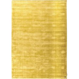 Teppich Tom Tailor HOME "Shine uni" Teppiche Gr. B/L: 65 cm x 135 cm, 8 mm, 1 St., goldfarben Esszimmerteppiche