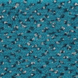 Vorwerk Teppichboden "Veloursteppich Passion 1006 (Riva)" Teppiche Gr. B/L: 400 cm x 450 cm, 6,7 mm, 1 St., blau (türkis) Teppichboden