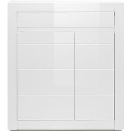 Kommode Inosign "Carat" Sideboards Gr. B/H/T: 100 cm x 112 cm x 35 cm, weiß (weiß, hochglanz) Kommode