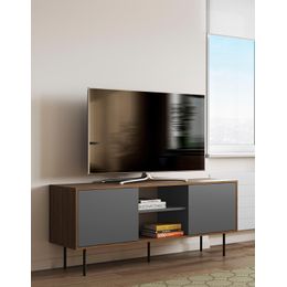 TV-Bank TemaHome "ALTITUDE" Sideboards Gr. B/H/T: 150,8 cm x 61,9 cm x 40 cm, 2, grau (nussbaumfarbig, grau) TV-Sideboards