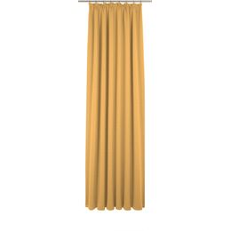 Vorhang WIRTH "Uni Collection" Gardinen Gr. 295 cm, Kräuselband, 142 cm, gelb Kräuselband