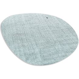 Hochflor-Teppich Tom Tailor HOME "Shaggy Teppich Cozy" Teppiche Gr. B/L: 80 cm x 120 cm, 25 mm, 1 St., grün (mint) Esszimmerteppiche