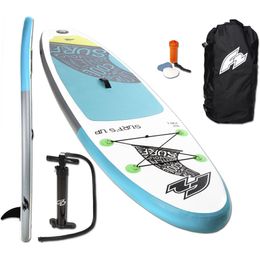 F 2 Inflatable SUP-Board F2 "F2 Surf's Up Kids" Wassersportboards Gr. 9,2 280 cm, blau Stand Up Paddle