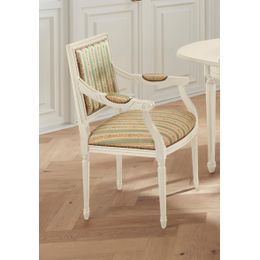 Stuhl Home Affaire "LUIGI" Stühle weiß (weiß lackiert, gruen, gelb) 4-Fuß-Stuhl Armlehnstuhl Esszimmerstuhl Küchenstühle Stühle
