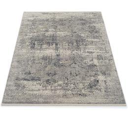 Teppich Musterring "APOLLO" Teppiche Gr. B/L: 160 cm x 230 cm, 8 mm, 1 St., bunt (grau, mehrfarbig) Esszimmerteppiche exclusive Musterring DELUXE COLLECTION hochwertig gekettelt Fransen
