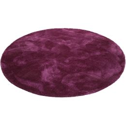 Hochflor-Teppich Esprit "Relaxx" Teppiche Gr. Ø 200 cm, 25 mm, 1 St., bunt (pink, violett) Esszimmerteppiche
