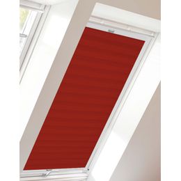 Dachfensterplissee SUNLINES "Young Style Crush" Plissees Gr. 99,5 cm, zweiseitig verschiebbar, 77,5 cm, rot (rot, weiß) Dachfensterplissees