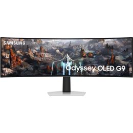G (A bis G) Samsung Curved-Gaming-OLED-Monitor "Odyssey OLED G9 S49CG934SU" Monitore silberfarben (silber) Monitore