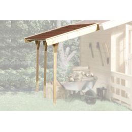 Schleppdach Weka Gartenhaus-Anbaudächer beige (naturbelassen) Dächer