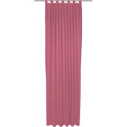 Vorhang WIRTH "Uni Collection" Gardinen Gr. 175 cm, Schlaufen, 142 cm, pink Schlaufen