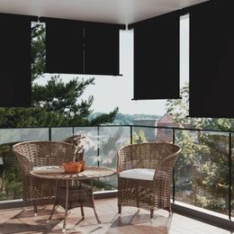 Balkon-Seitenmarkise,Windschutz Sonnenschutz Markise 165x250 cm Schwarz vidaXL