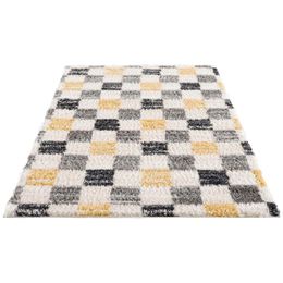 Hochflor-Teppich Carpet City "Pulpy 554" Teppiche Gr. B/L: 160 cm x 230 cm, 30 mm, 1 St., grau Esszimmerteppiche