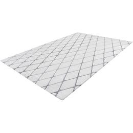 Teppich Home Affaire "Tilana" Teppiche Gr. B/L: 160 cm x 230 cm, 20 mm, 1 St., grau (weiß, anthrazit) Esszimmerteppiche