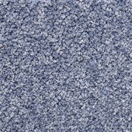 Vorwerk Teppichboden "Veloursteppich Passion 1055" Teppiche Gr. B/L: 500 cm x 550 cm, 7,6 mm, 1 St., blau Teppichboden