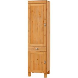 Hochschrank Home Affaire "Oslo" Schränke Gr. B/H/T: 50 cm x 205 cm x 50 cm, 2 St., beige (natur gebeizt, gewachst) Home Affaire