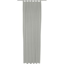 Vorhang WIRTH "Uni Collection light" Gardinen Gr. 145 cm, Schlaufen, 142 cm, grau (hellgrau) Schlaufen