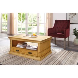 Couchtisch Home Affaire "Vinales" Tische Gr. B/H/T: 100 cm x 45 cm x 69 cm, beige (natur) Couchtische eckig