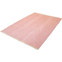 Teppich Home Affaire "Linus" Teppiche Gr. B/L: 160 cm x 230 cm, 7 mm, 1 St., pink Baumwollteppiche
