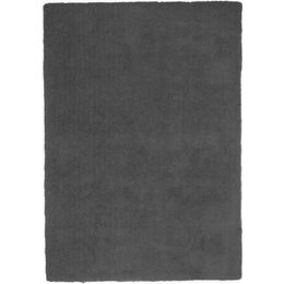 Hochflor-Teppich OCI DIE TEPPICHMARKE "Soft Dream" Teppiche Gr. B/L: 140 cm x 200 cm, 30 mm, 1 St., grau (dunkelgrau) Esszimmerteppiche besonders weich durch Microfaser, Wohnzimmer